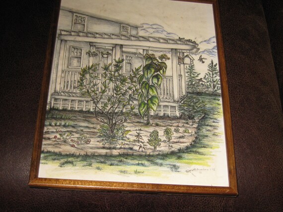 Art & Collectibles Colored Pencil Pencil JANUARY 1995 D BURNHAM Porch ...
