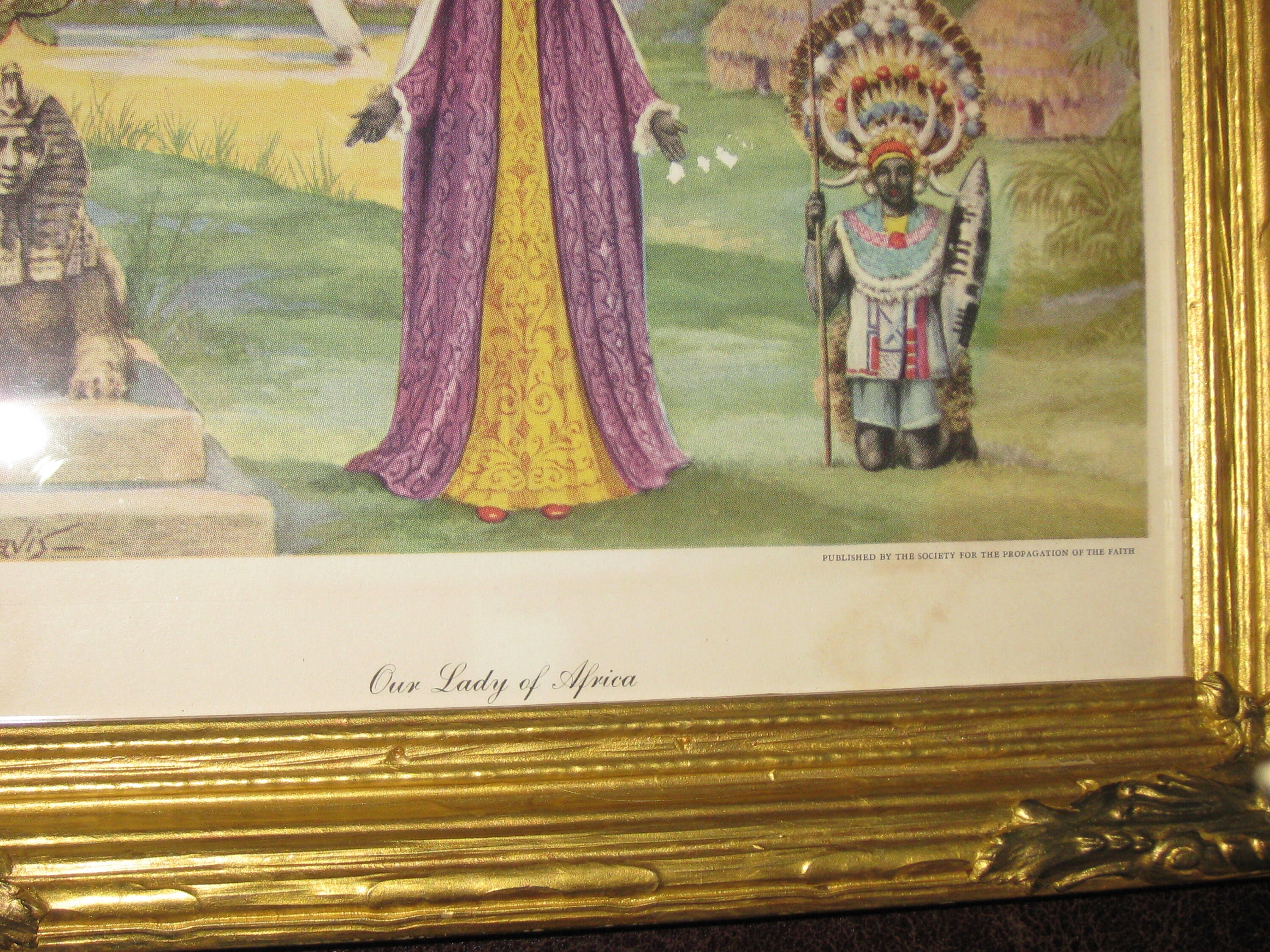 J. WATSON DAVIS 1870-1959 our Lady of Africa Engraving Published by the ...