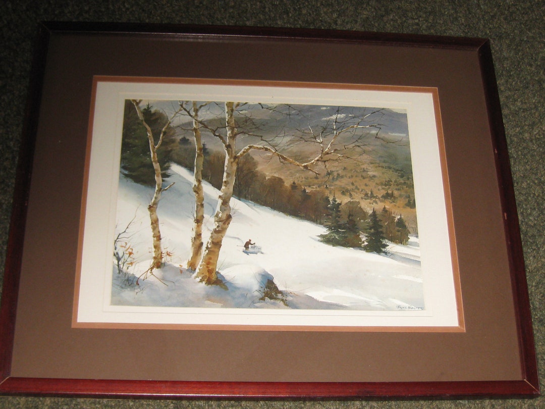 FRANK SOLTESZ "a PERFECT Day in the Berkshires" Print Wood Frame 16 3/4 ...