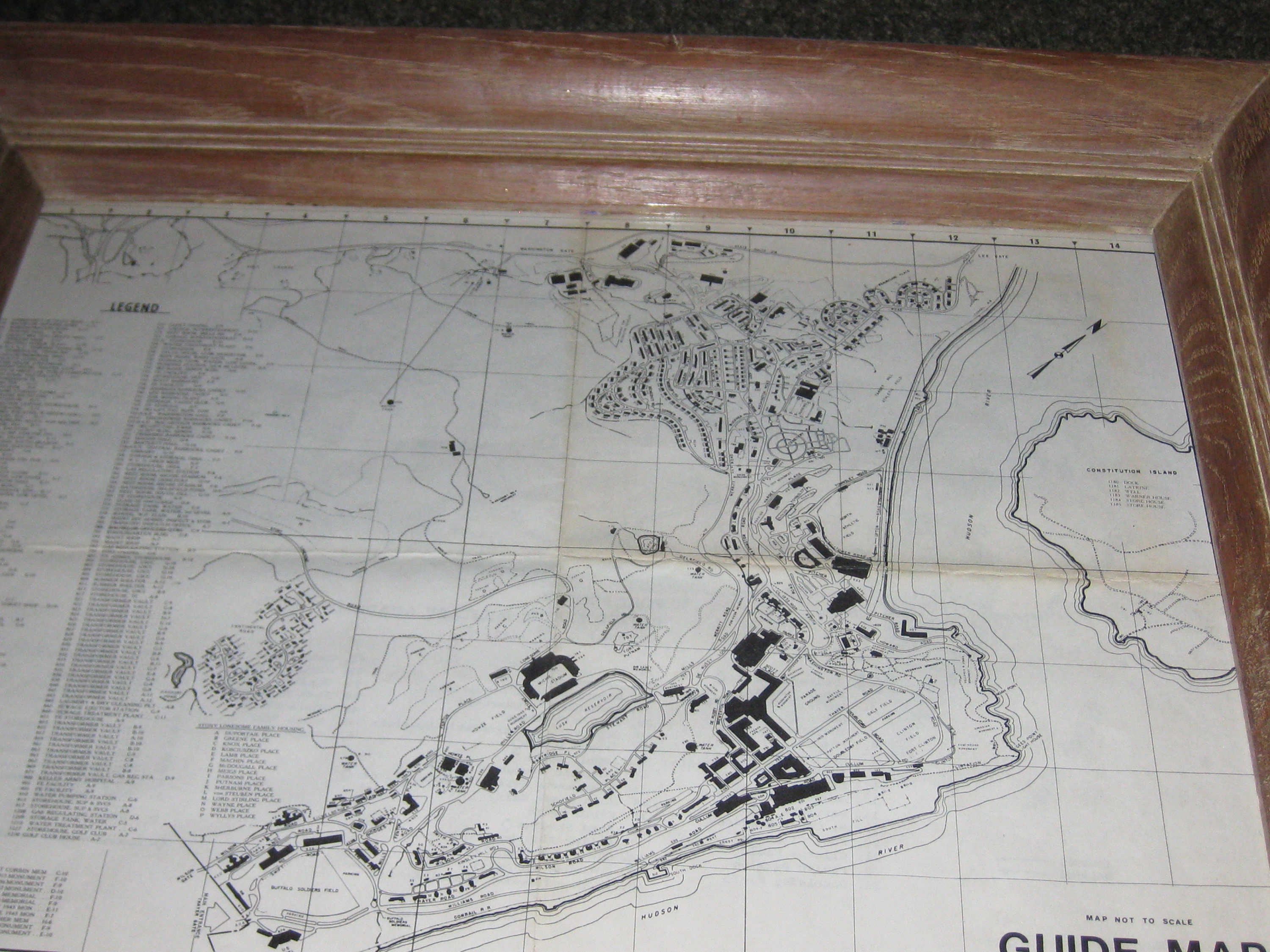1978 GUIDE MAP WEST Point Map Not to Scale Black & White With Legend on ...