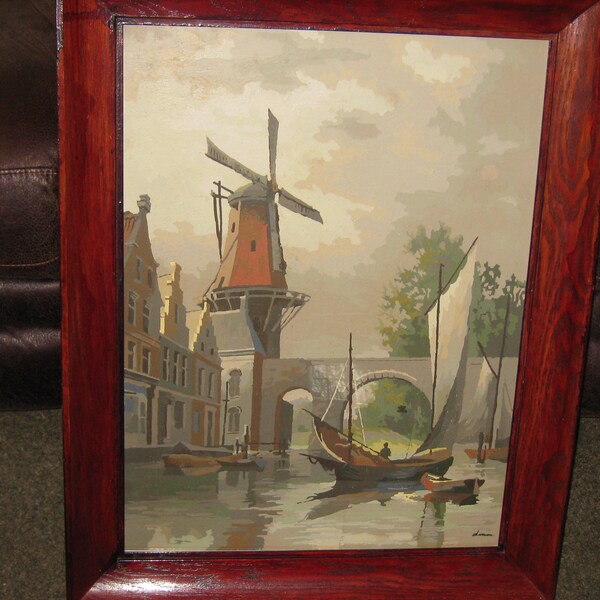 Windmill Paint by Number - Etsy