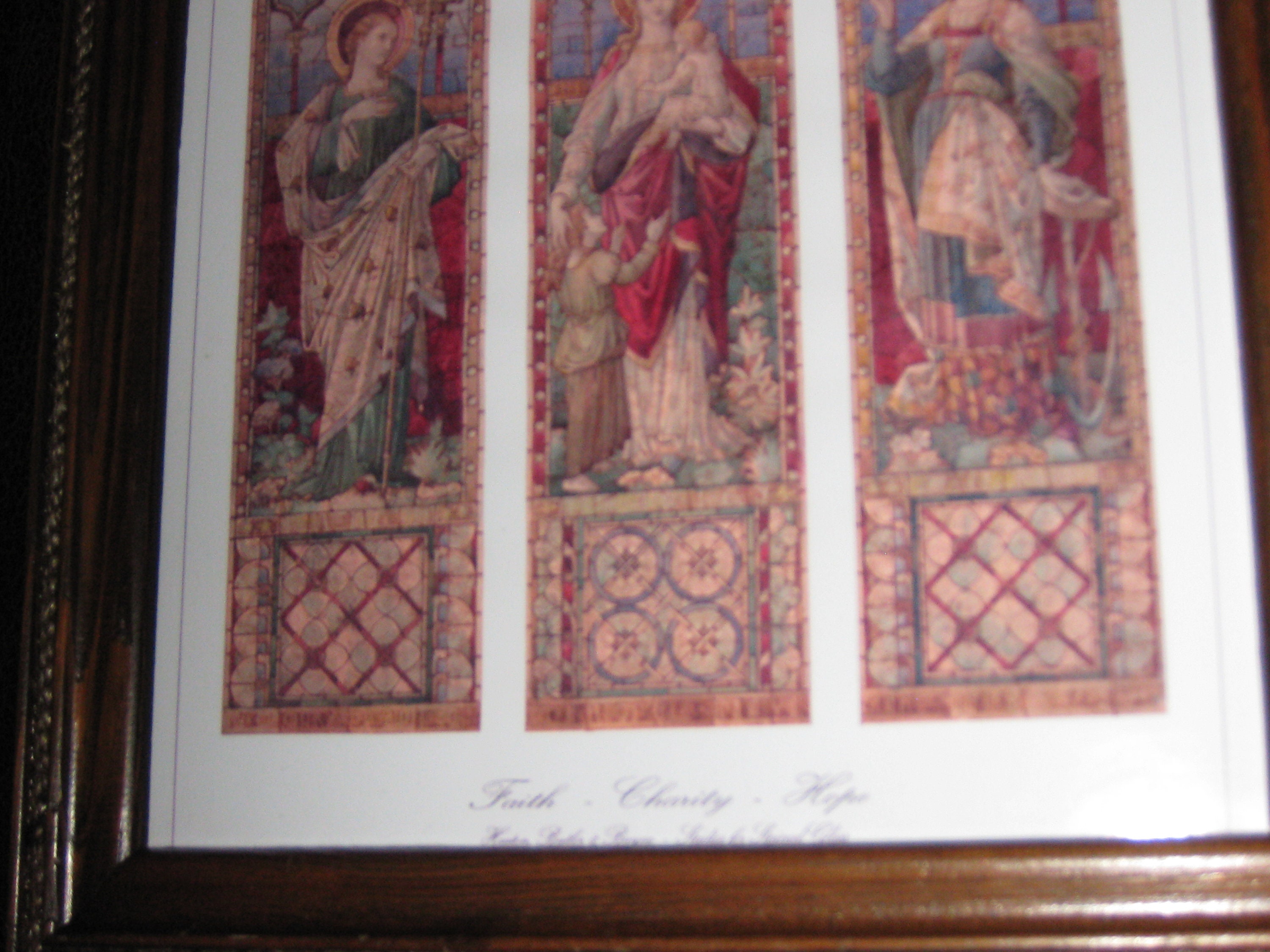FAITH CHARITY HOPE Religious Triptych Heaton Butler & Bayne Studies in ...