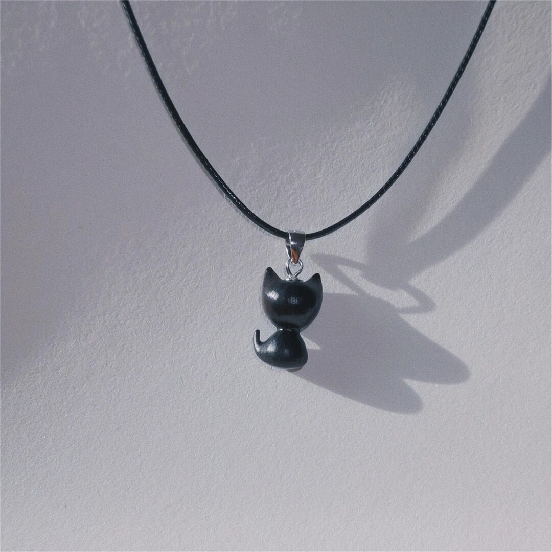 Cat Necklace Realistic Fantasy Creatures Necklace Handmade Engraving ...