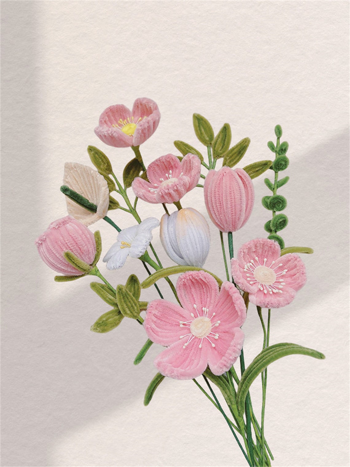 Pink Daisy Wedding Bouquets Plush Wild Spring Flowers Mixed Bouquets ...