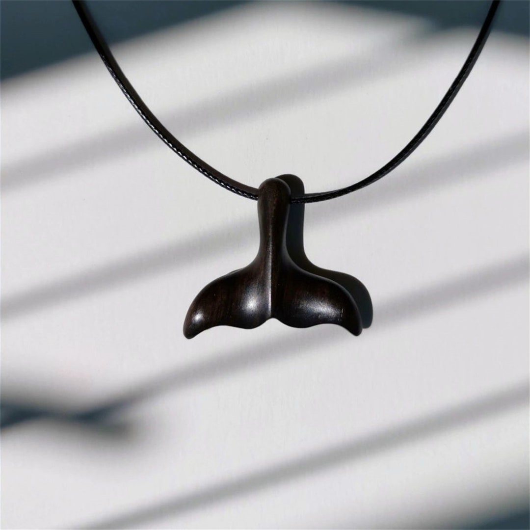 Sperm Whale Tail Necklace Wood Whale Necklace Custom Animal Whale ...