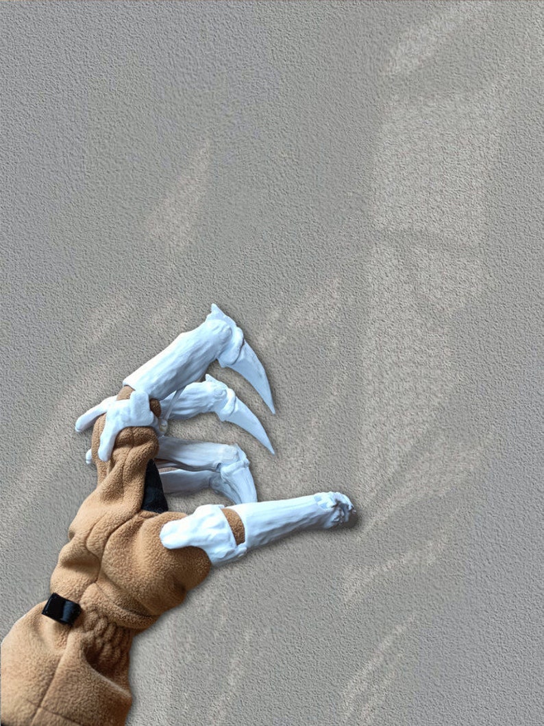 Silver Paw Gloves, Mechanical Claw Prop Cosplay Halloween Party Joints ...