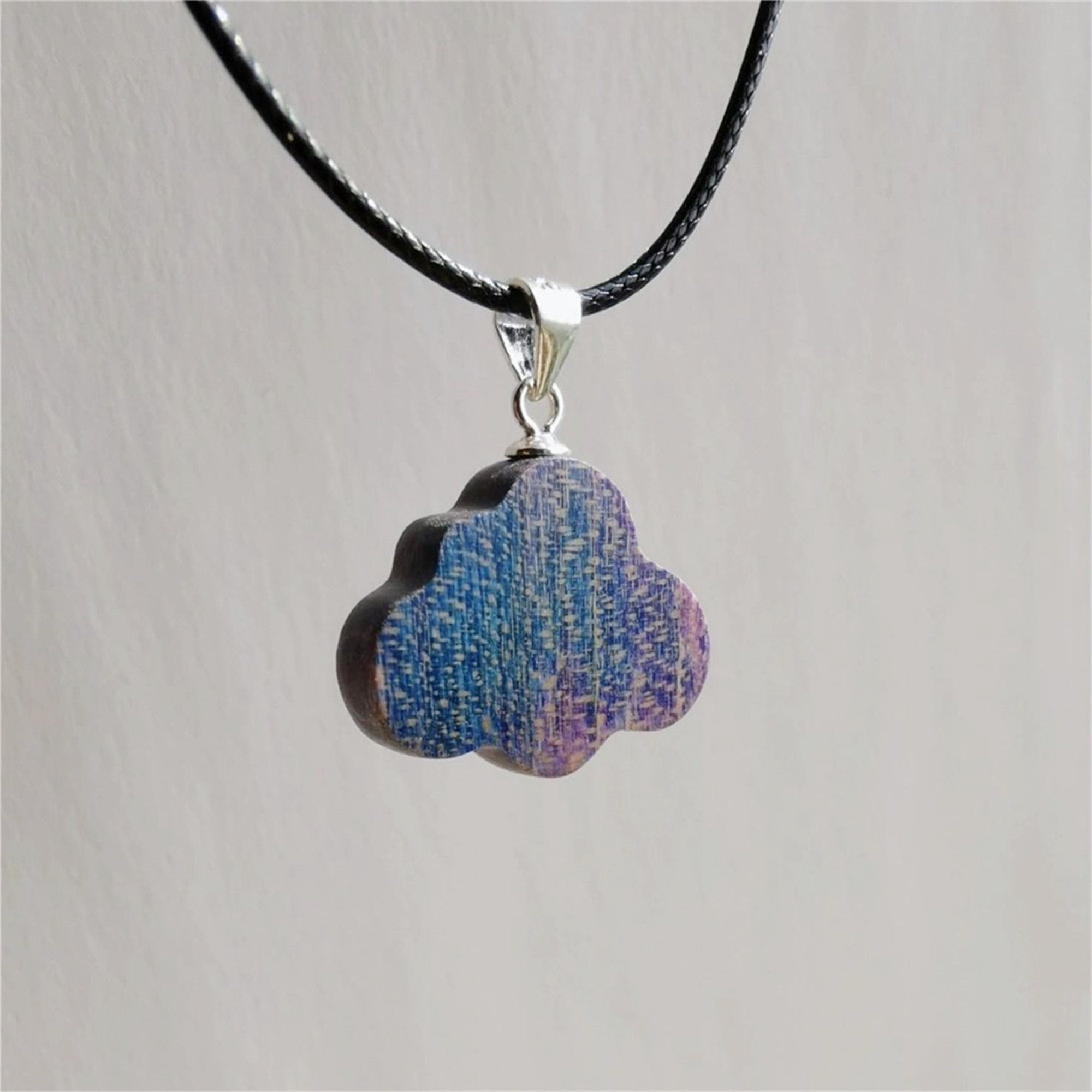 Colourful Clouds Necklace Custom Cloud Necklace Handcrafted Purple ...