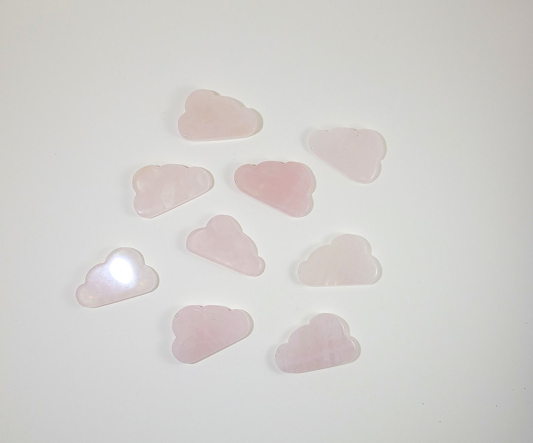 Rose Quartz Clouds Gemstone Carved Cloud Natural Gemstone Specimen ...
