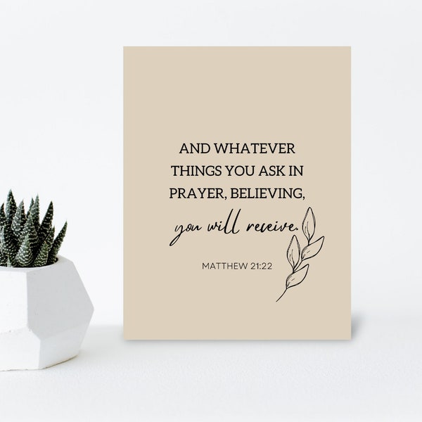 Matthew 21 22 - Etsy