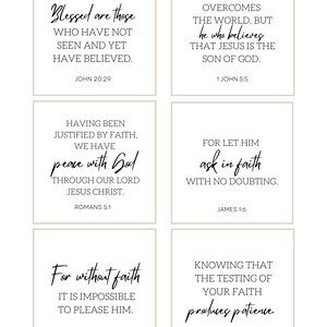 30 FAITH VERSE CARDS, Memory Verse Prints, Bible Verse Cards, Print ...
