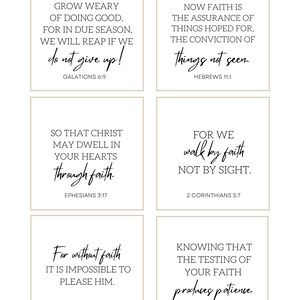 30 FAITH VERSE CARDS, Memory Verse Prints, Bible Verse Cards, Print ...