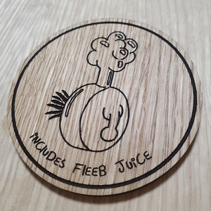 Laser Cut Wooden Coaster. Rick Morty Plumbus Fleeb Juice - Unique Gift ...