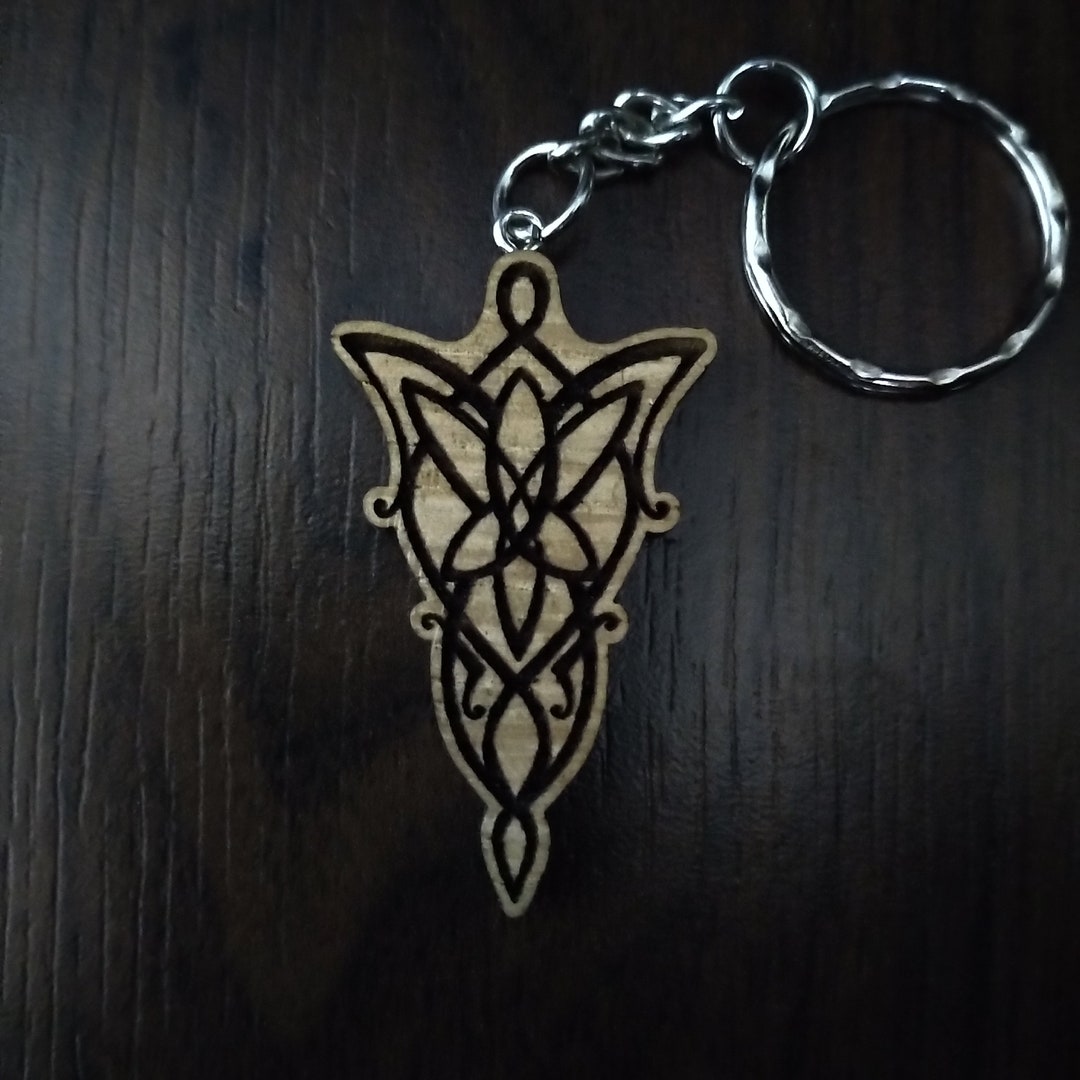 Lasercut Wooden Keyring Keychain. Lord of the Rings LOTR Arwen Evenstar ...