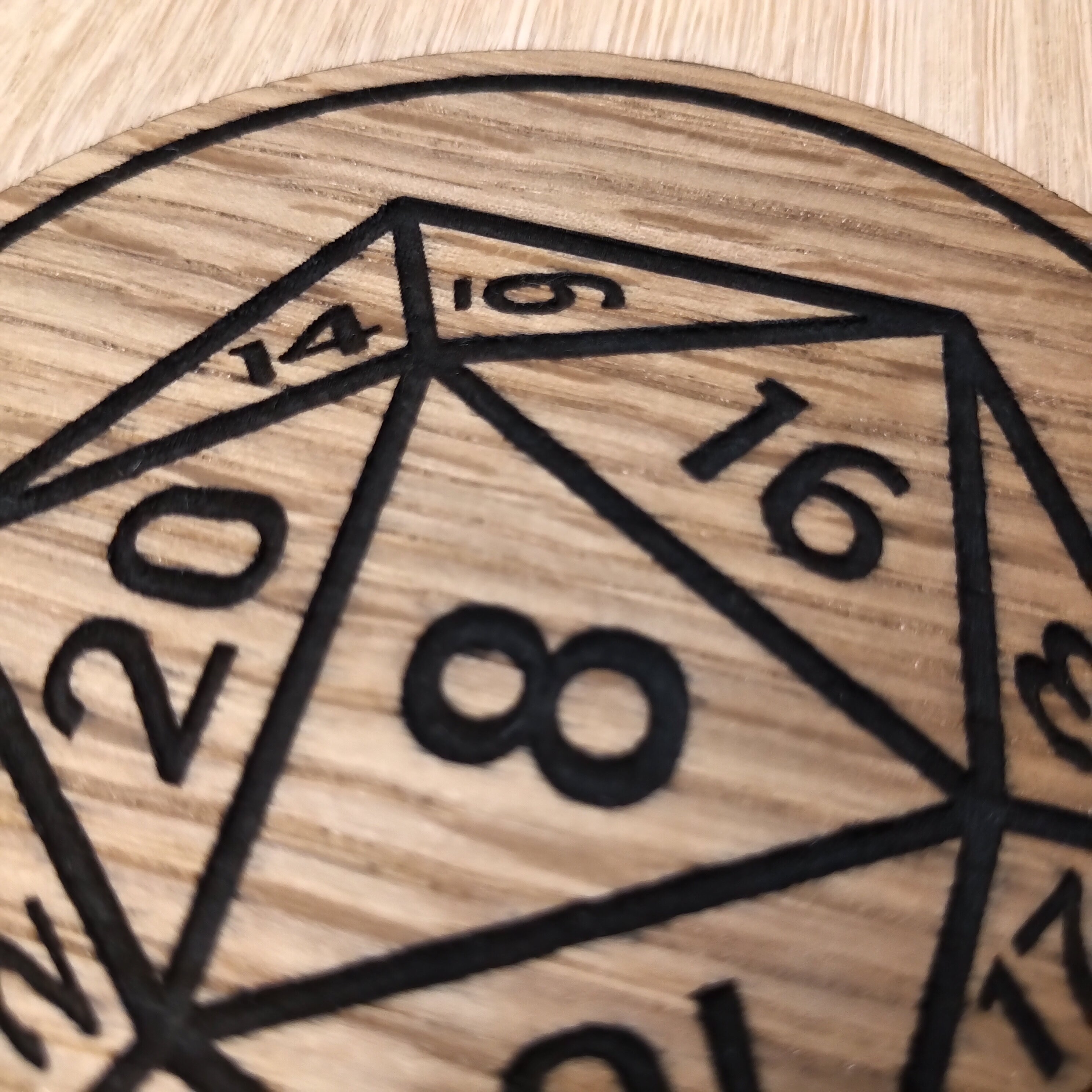 Laser cut wooden coaster. Dungeon master D20 20 sided fantasy | Etsy