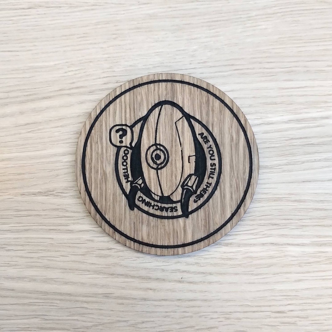 Laser Cut Wooden Coaster. Portal Turret - Unique Gift Lasercut - Etsy