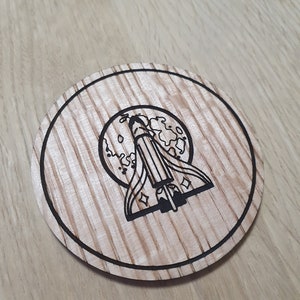Laser Cut Wooden Coaster. Ellie Space Shuttle Pin - Unique Gift ...