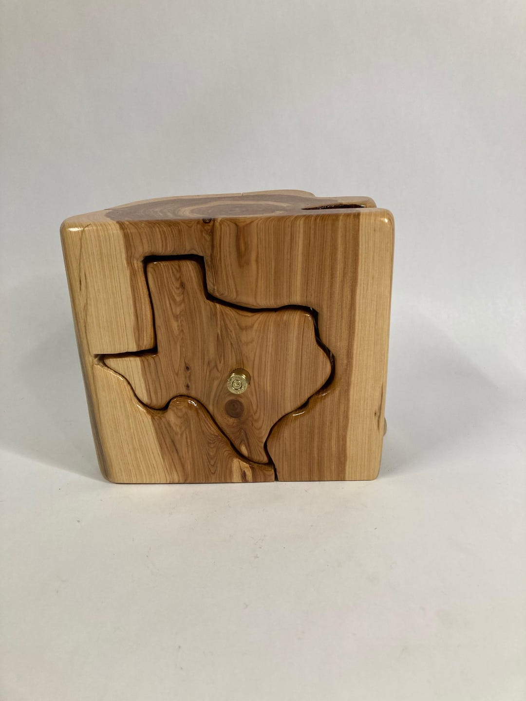 Bill Clegg Original Wood Box With Single Texas-shaped Drawer and Hidden ...