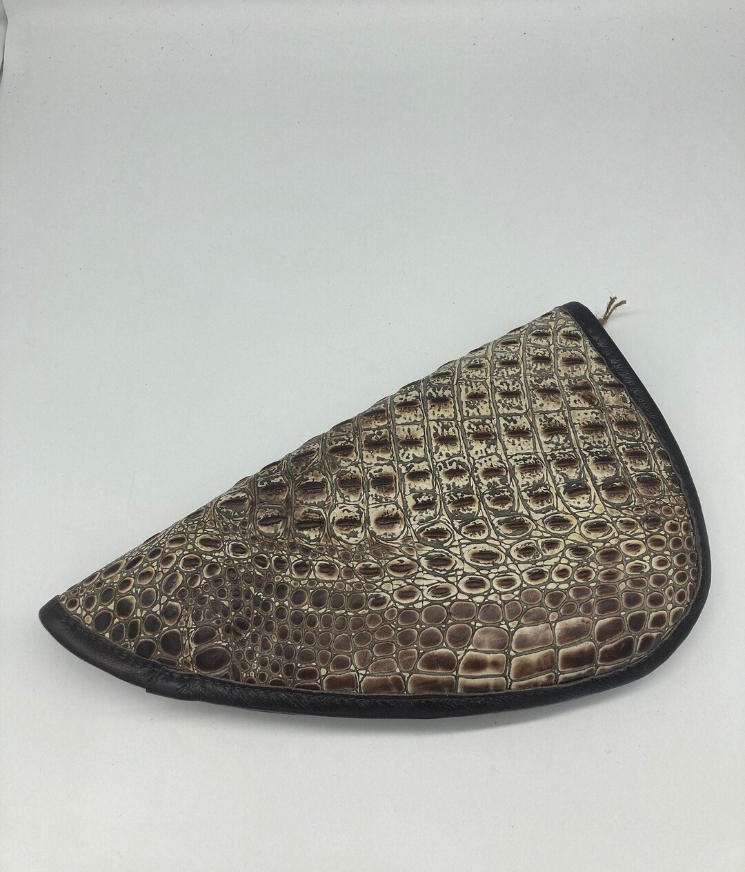 Embossed Textured Leather Handgun Pistol Case / Gun Rug Brown With ...