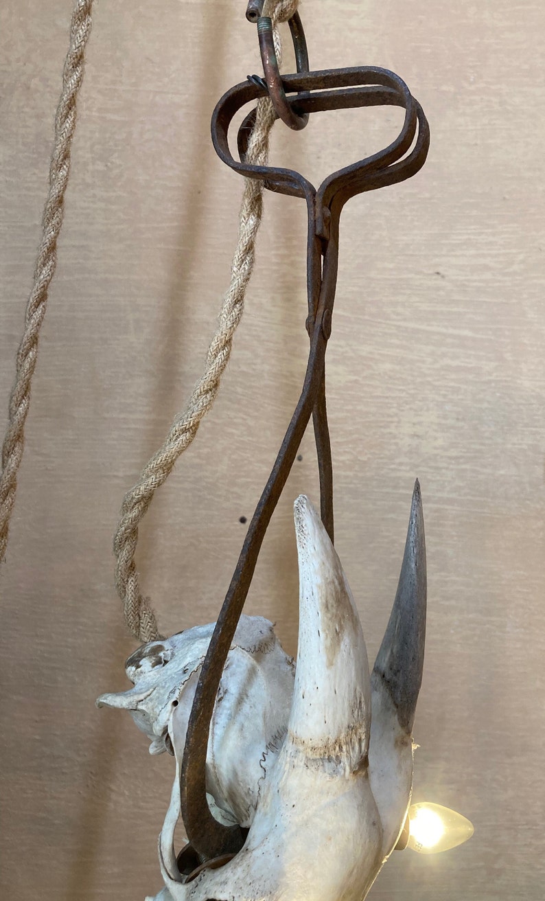 2022 Victor Romo Original Goat Skull Pendant Light #276 - Etsy