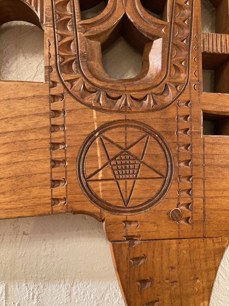 Vintage Hand Carved Decorative Wood Ox Yoke / Cattle Yoke - Folk Art ...