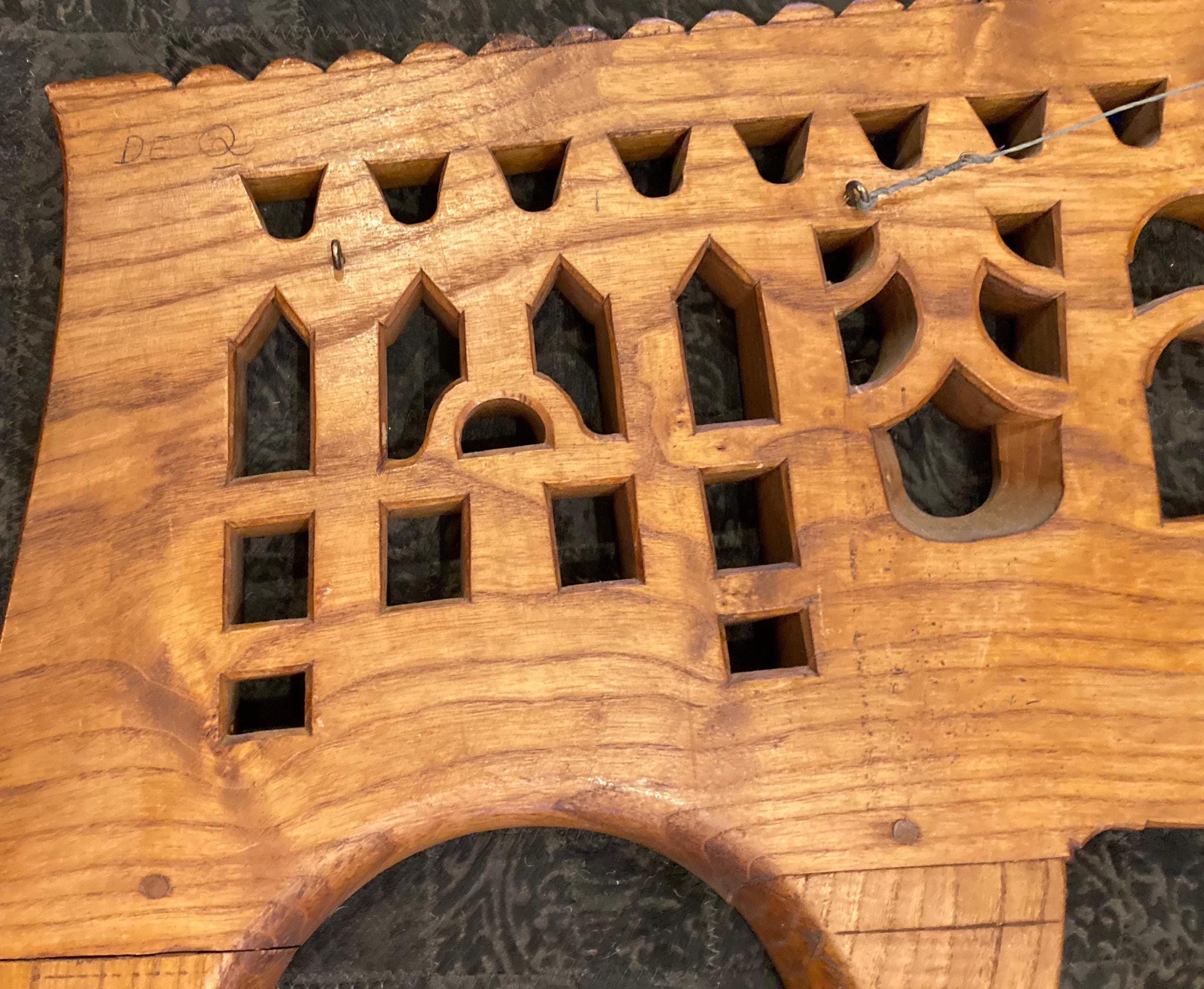 Vintage Hand Carved Decorative Wood Ox Yoke / Cattle Yoke - Folk Art ...