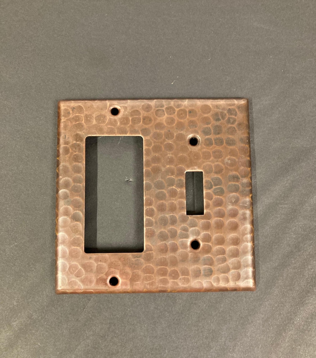 Handmade in Mexico Hammered Copper Switch Plate - Rocker / Decora With ...