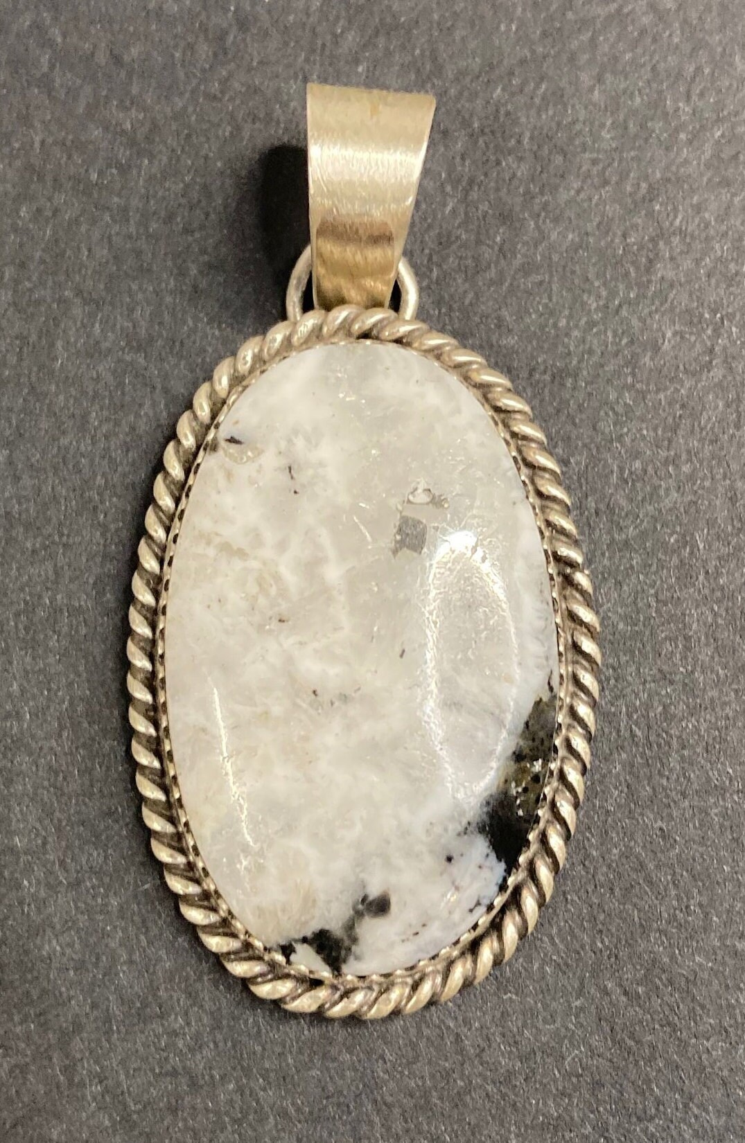 Navajo Jewelry Handcrafted Sterling Silver and White Buffalo Dolomite ...