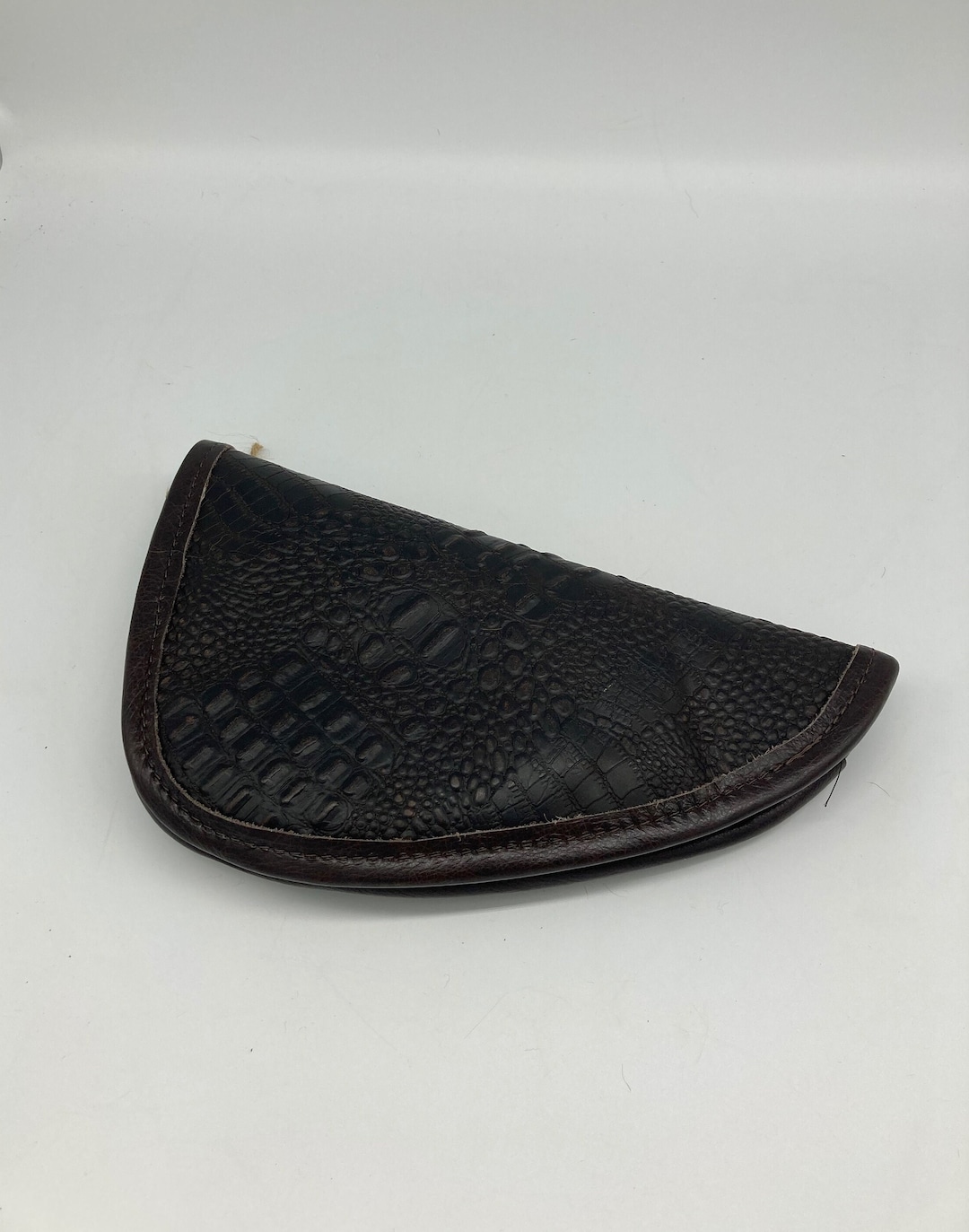 Embossed Textured Leather Handgun Pistol Case / Gun Rug Brown With ...