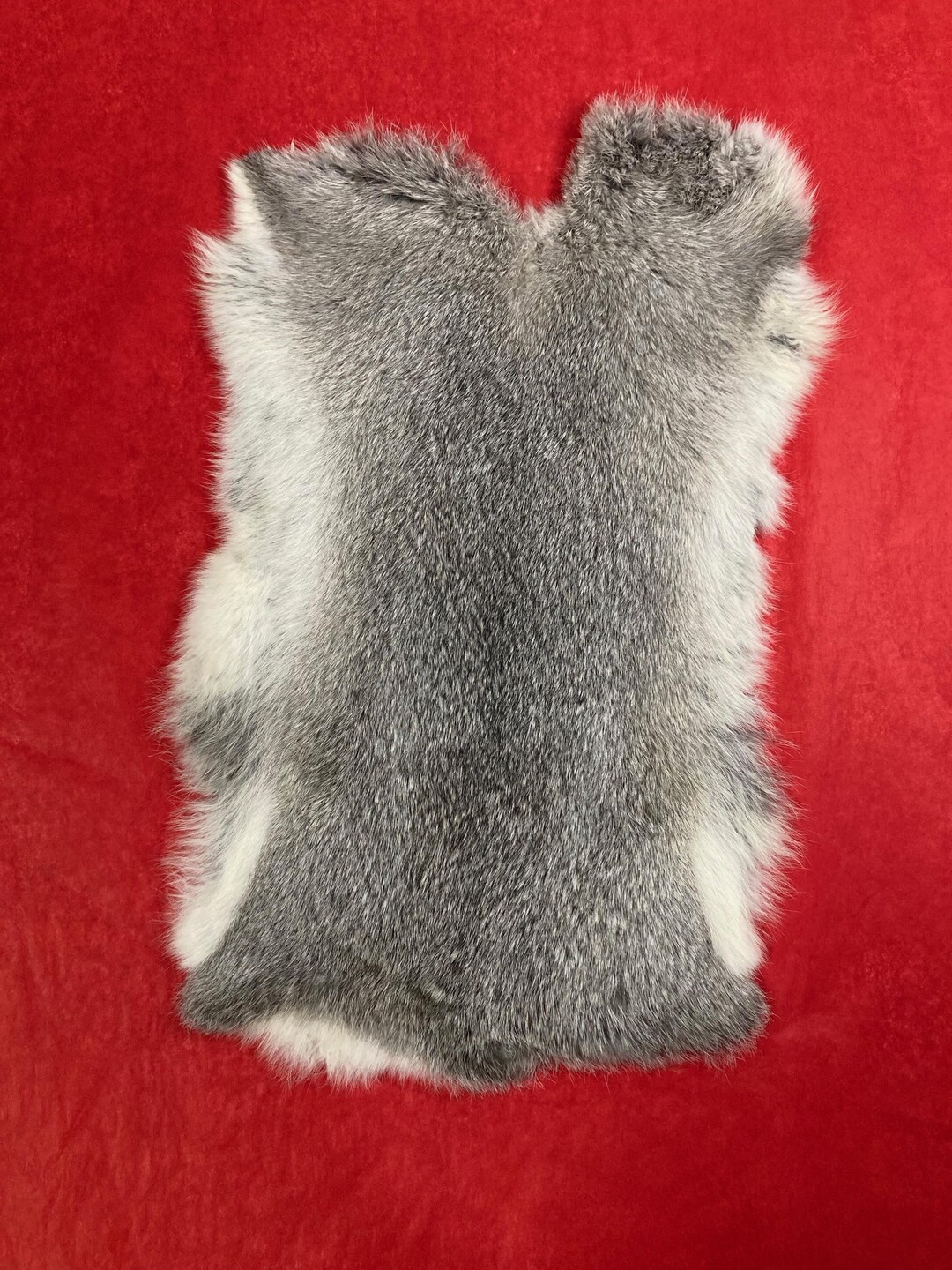 Genuine Rabbit Pelt in Natural Black Gray and White #399-G - Etsy