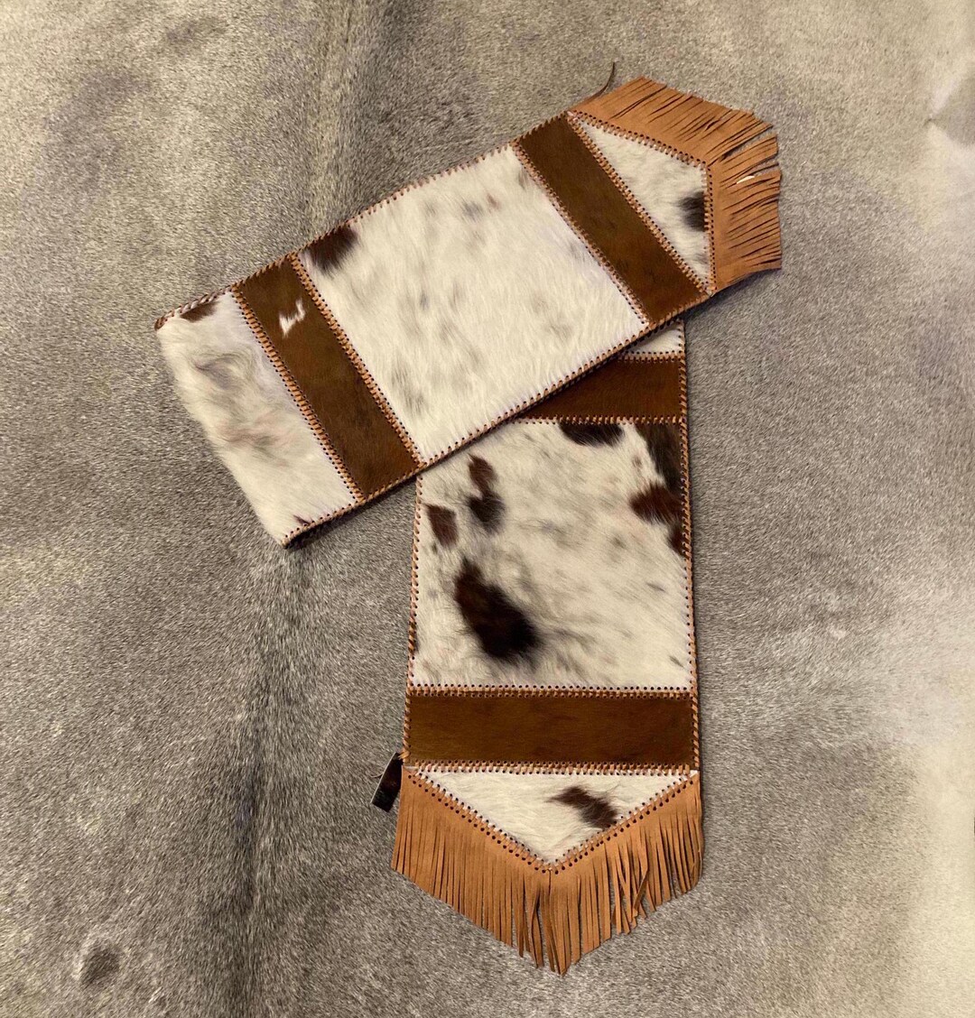 Genuine Hair on Cowhide Table Runner - Tricolor 77" - Etsy
