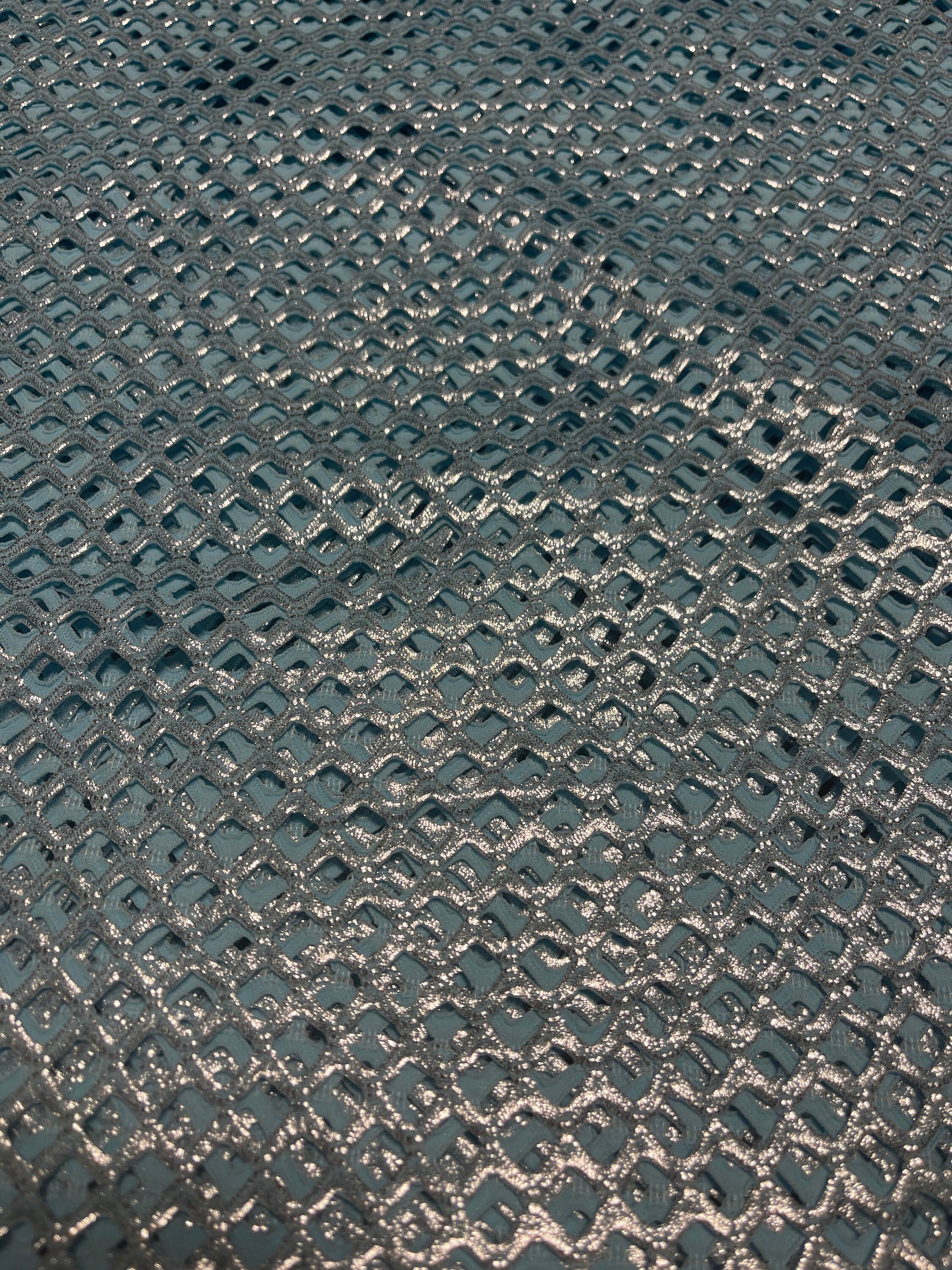 Spandex-metallic Stretch Fishnet Fabric-stretch-swimsuit Coverup - Etsy
