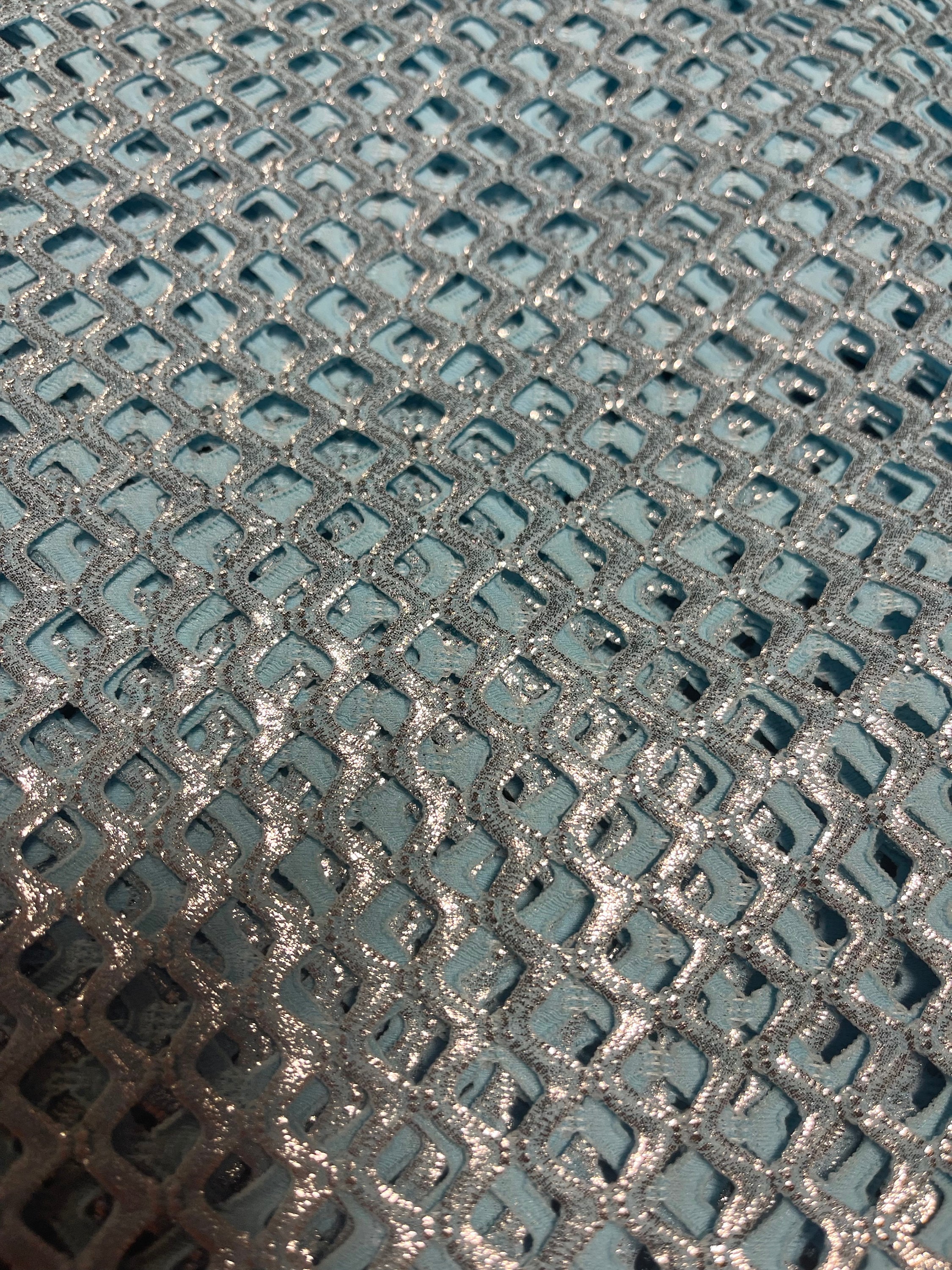Spandex-metallic Stretch Fishnet Fabric-stretch-swimsuit Coverup - Etsy