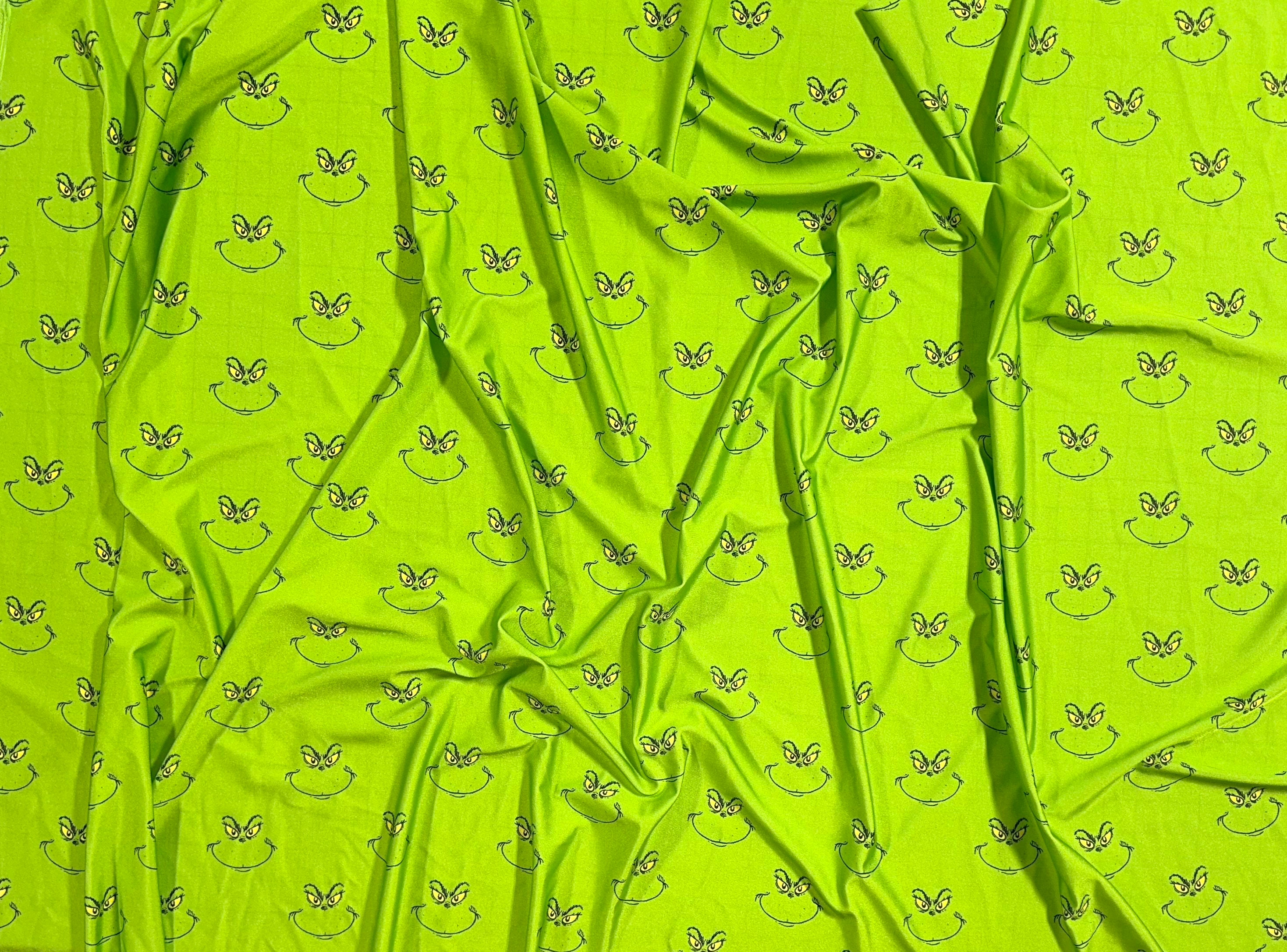 Grinch Fabric Grinchmas Spandex DIY Grinch Stretch Fabric Headband Kid ...