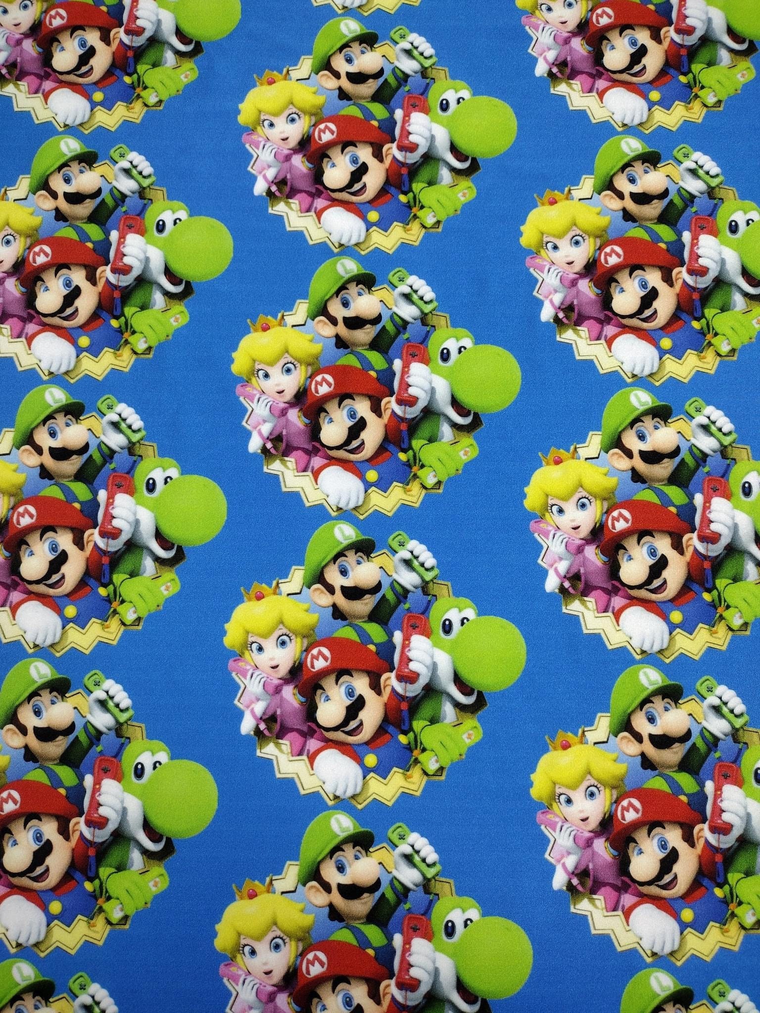 Mario Bros Fabric 4way Stretch Fabric Super Mario Spandex Fabric ...