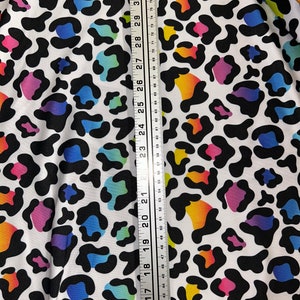 Animal Print Spandex 4-way Stretch Activewear Fabric Hair Bows Animal ...