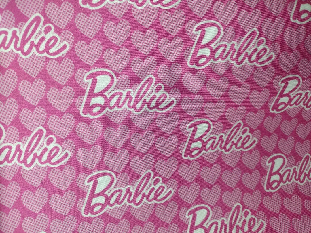 4way Stretch Fabric-pink Barbie Print-spandex Fabric-stretch Fabric - Etsy