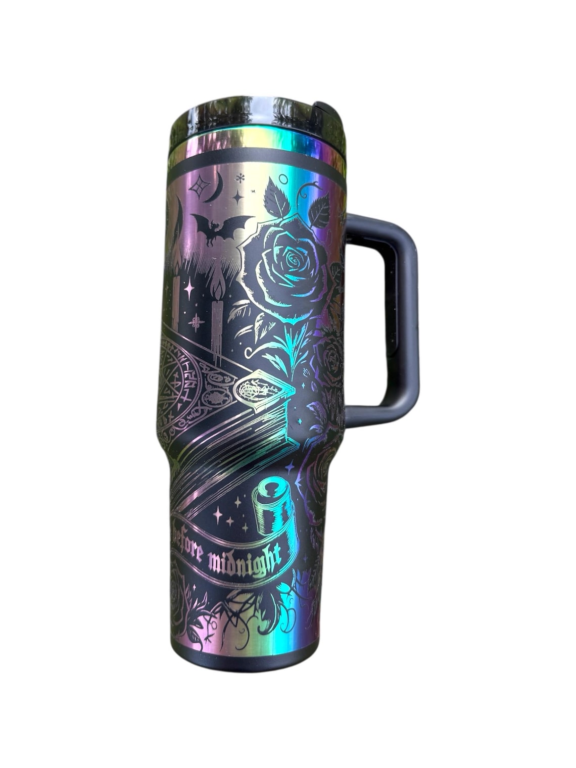 Magical Grimoire Gothic 40 Oz Black Chroma Tumbler: Stay Hydrated in ...