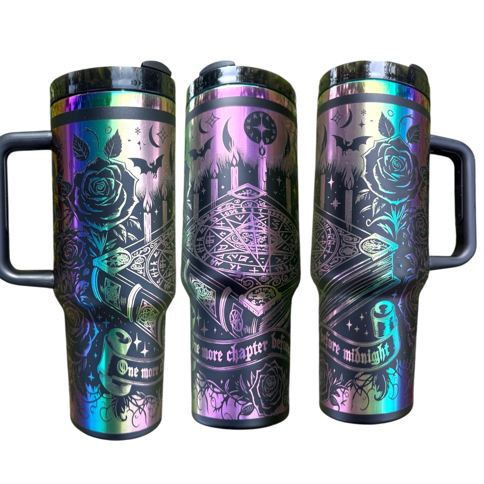 Magical Grimoire Gothic 40 Oz Black Chroma Tumbler: Stay Hydrated in ...