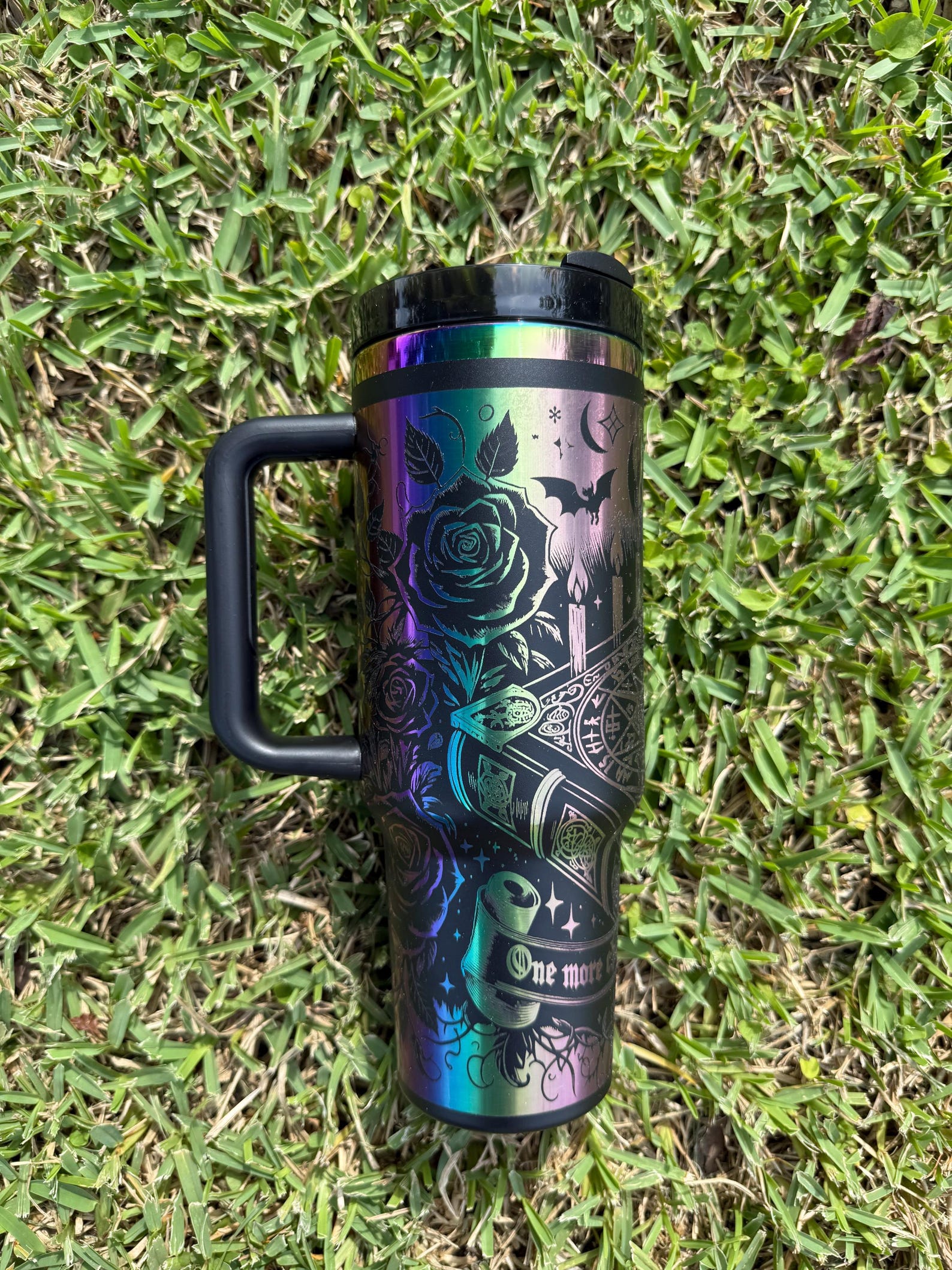 Magical Grimoire Gothic 40 Oz Black Chroma Tumbler: Stay Hydrated in ...