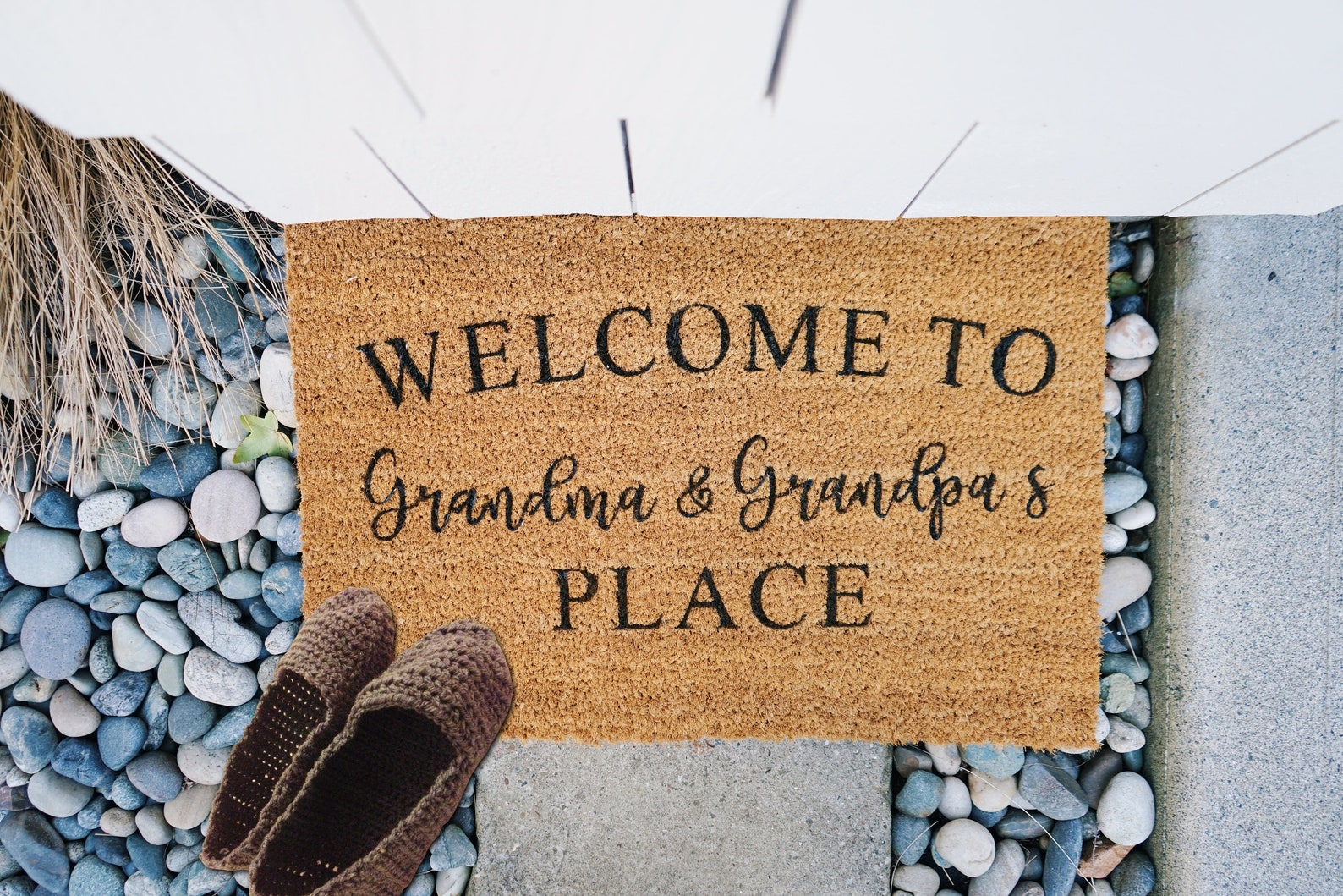 Welcome to Grandma & Grandpa's Place Door Mat/doormat - Etsy