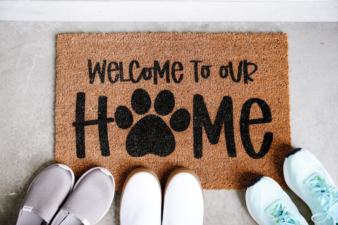 Welcome to Our Home (paw Print) Door Mat - Etsy