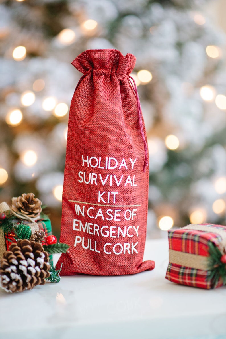 Holiday Survival Kit In Case of Emergency Pull Cork Reusable | Etsy