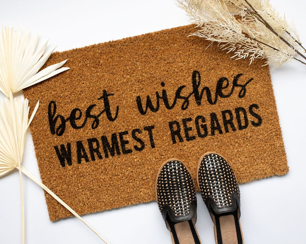Best Wishes Warmest Regards Welcome Door Mat - Etsy Canada