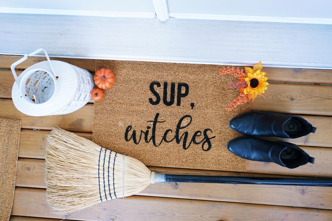 Sup, Witches Welcome Door Mat - Etsy