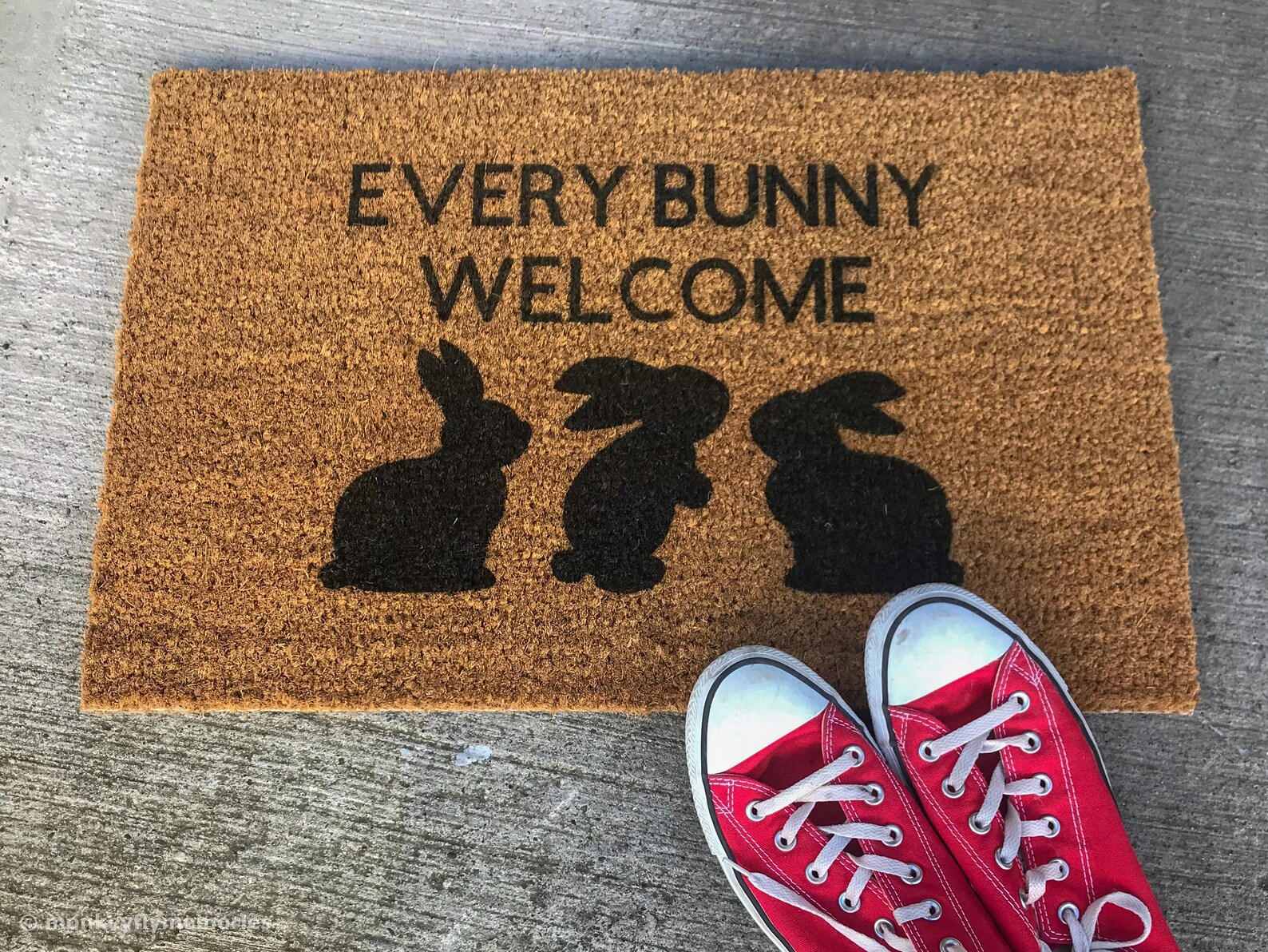 Every Bunny Welcome Door Mat Easter Door Mats | Etsy