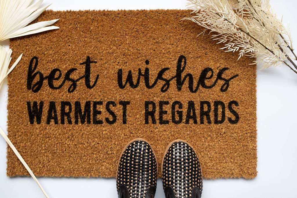 Best wishes warmest regards Welcome Door Mat | Etsy