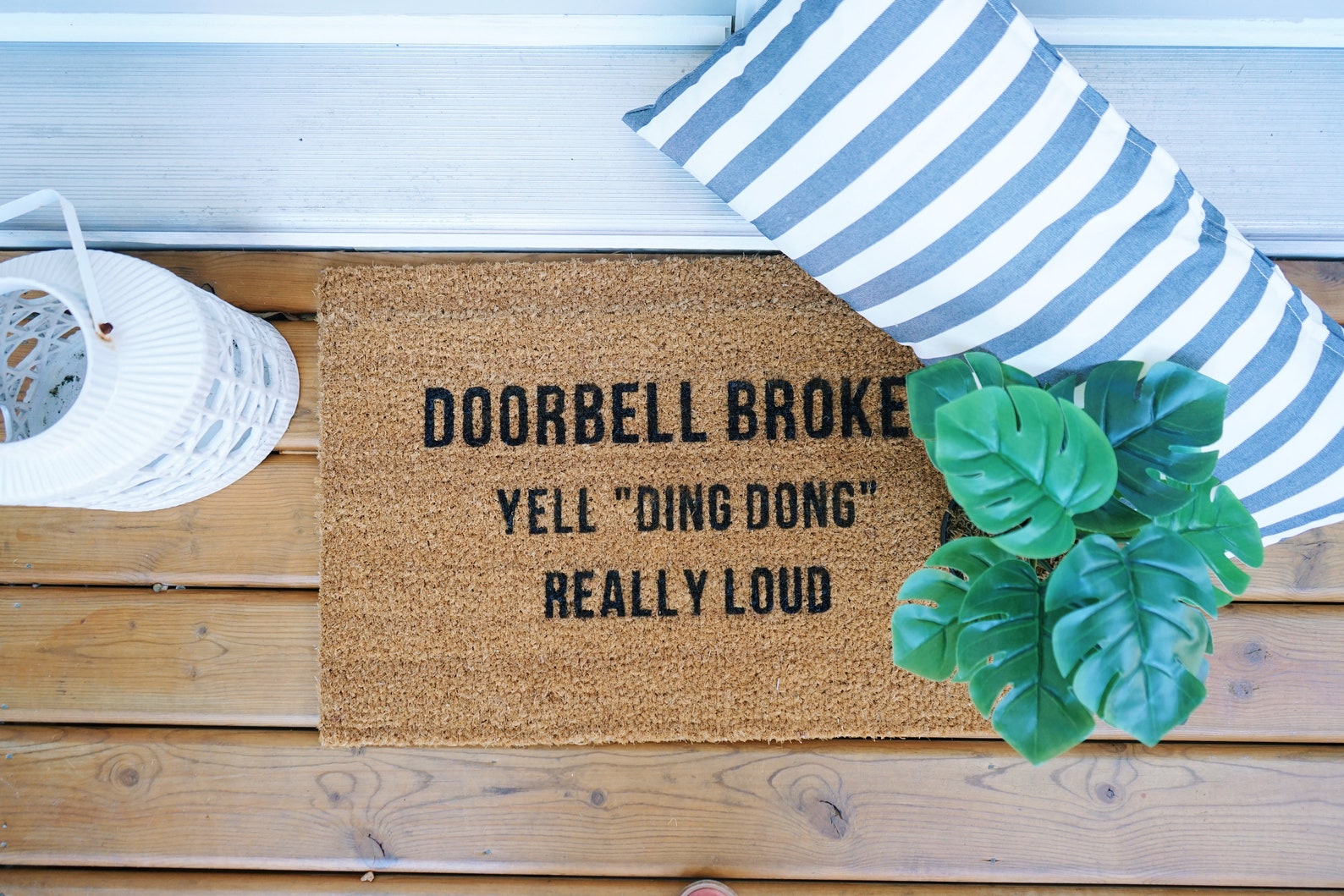 Doorbell Broken Yell Ding Dong Really Loud Welcome Door Mat - Etsy