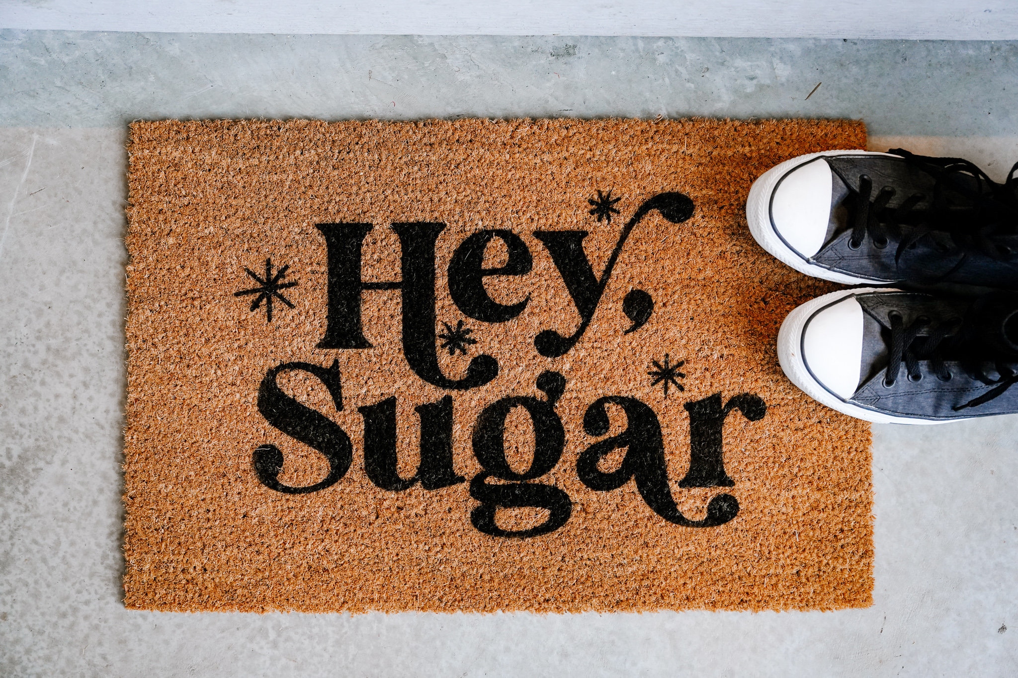 Hey Sugar Welcome Door Mat - Etsy