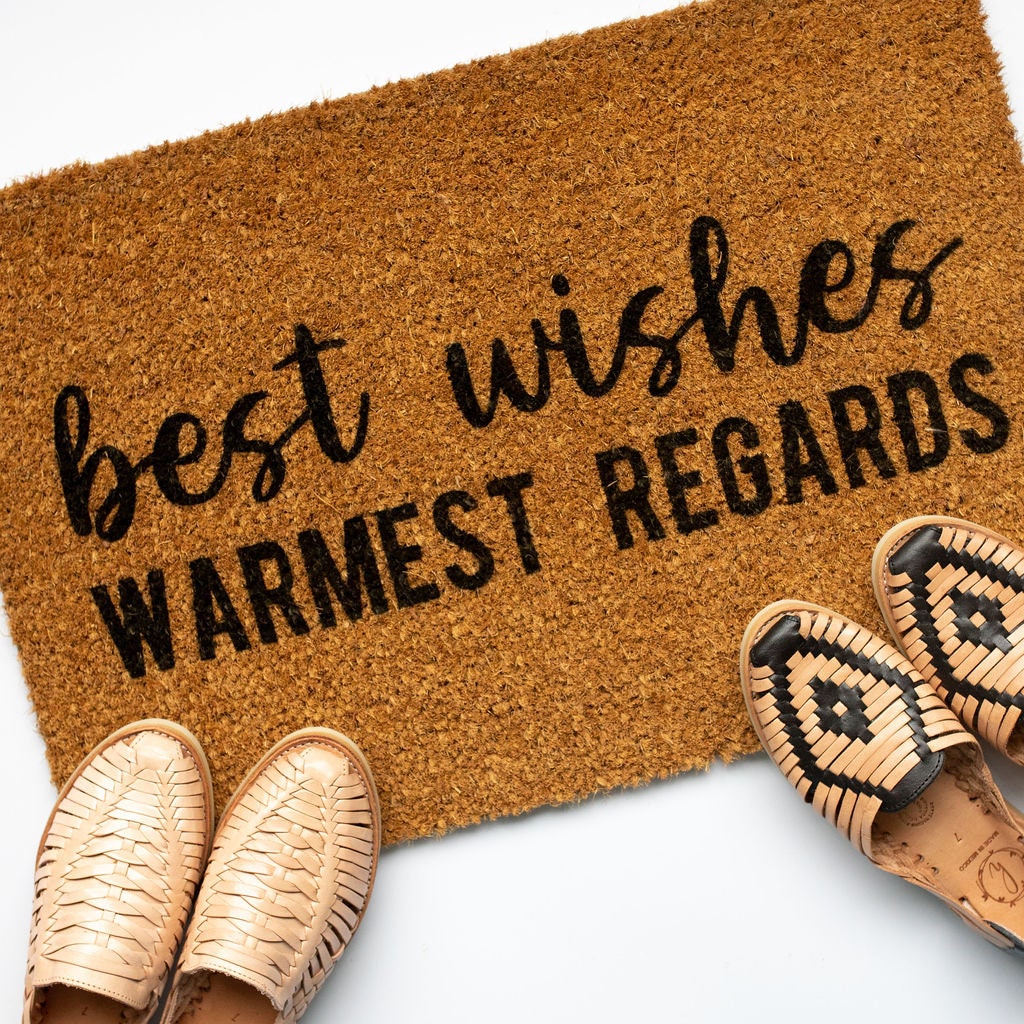 Best Wishes Warmest Regards Welcome Door Mat - Etsy Canada