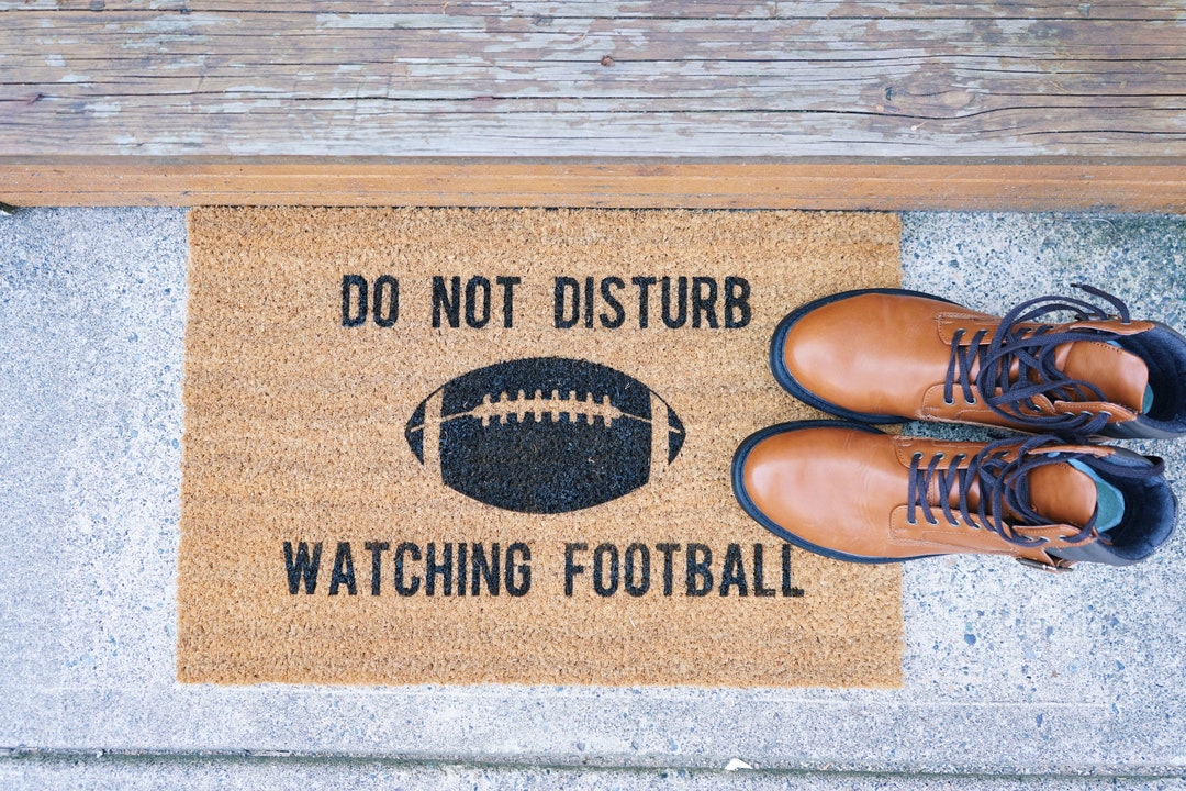 Do Not Disturb Watching Football Welcome Door Mat - Etsy